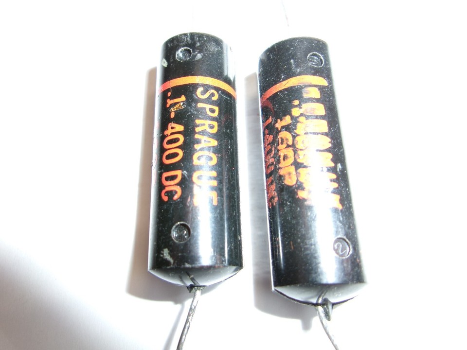 2 VINTAGE SPRAGUE BLACK BEAUTY TONE CAPACITORS .1uf@400V MYLAR | eBay