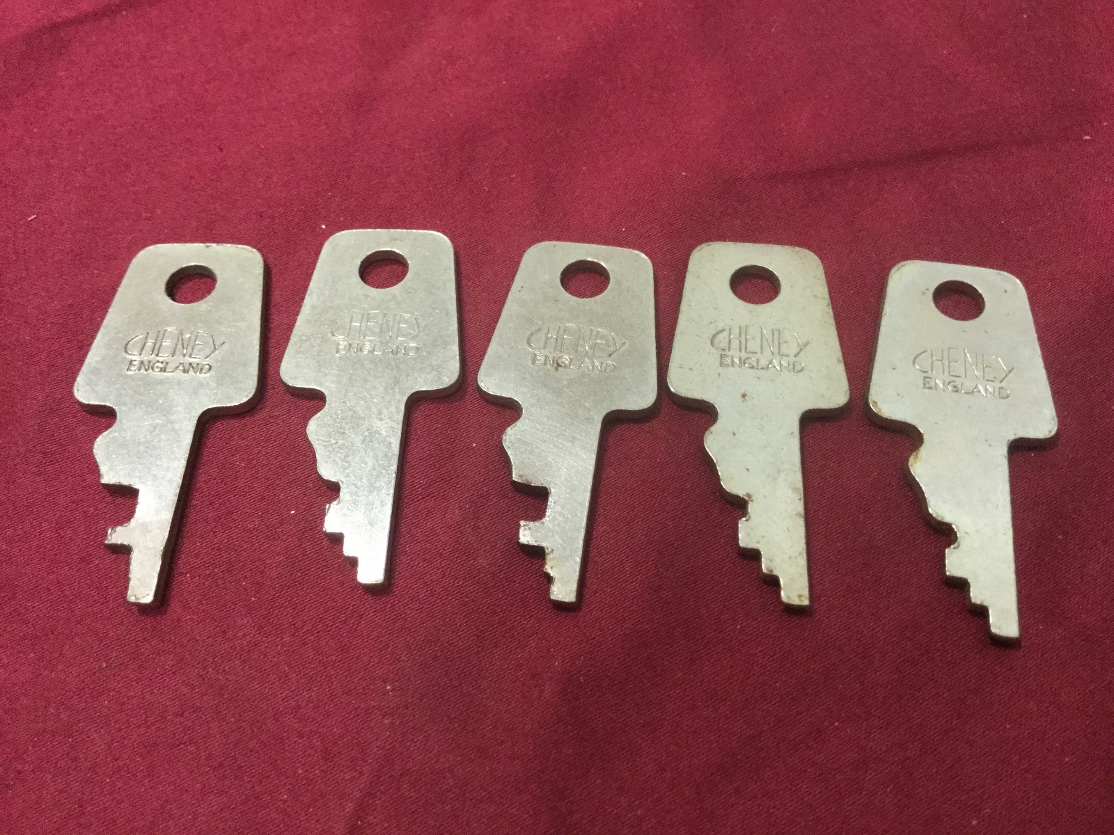 Vintage Cheney England 62 Pre-cut Luggage Keys, Set of 5 - Locksmith | eBay