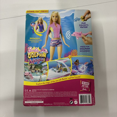 Mattel Barbie Dolphin Magic Snorkel Fun Friends Doll (FBD63) for sale ...
