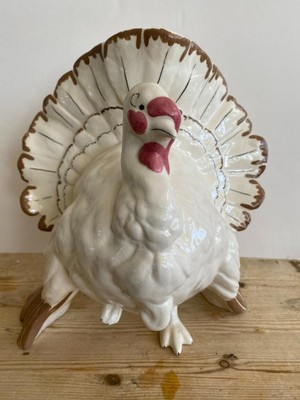 Vintage Large Turkey Planter Decoration Thanksgiving EUC | eBay