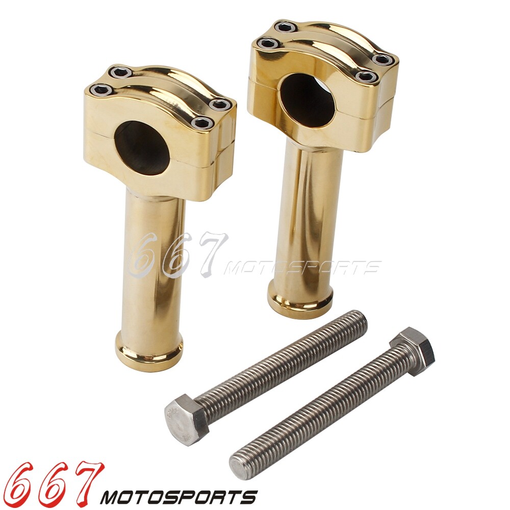 Brass Motorcycle 1" Handlebar Riser for Honda Harley Choppers Bobber ...