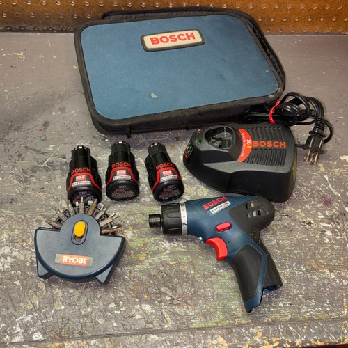 Bosch PS20 1/4" Cordless Drill Pocket Driver 10.8V W/ Charger, Battery ...