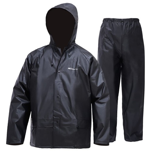 Men's Rain Suit Waterproof Rain Work Gear Ultra-Lite Rain Jacket and ...