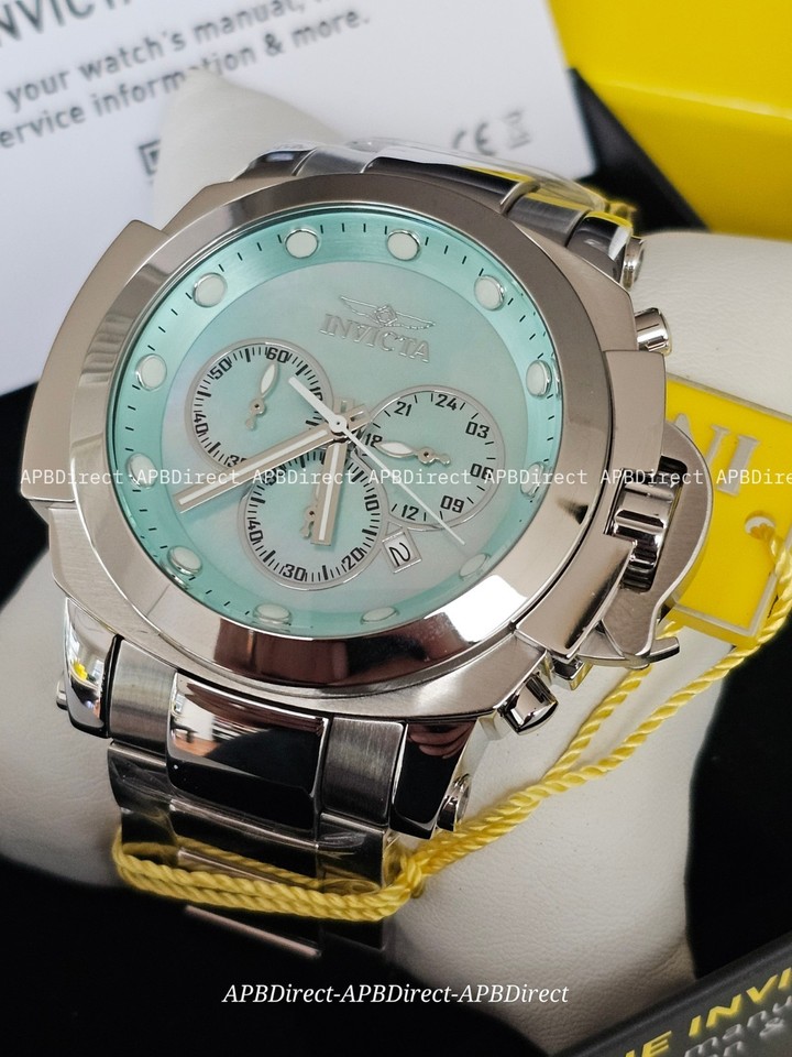 Invicta - Man of War - Coalition Forces Blue MOP Dial - SS Bracelet ...