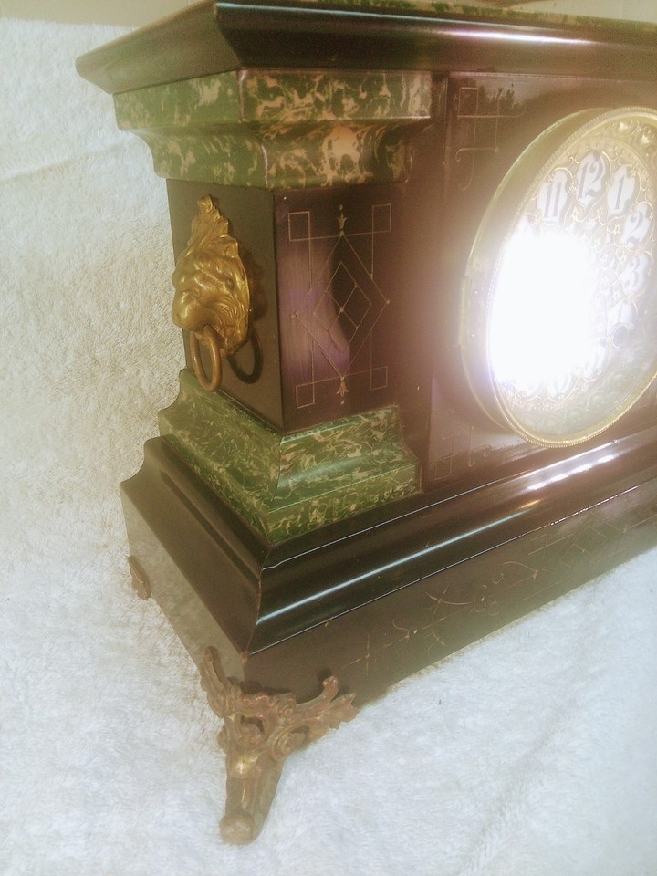 Beautiful ANTIQUE SETH THOMAS ADAMANTINE MANTLE Clock Good running ...