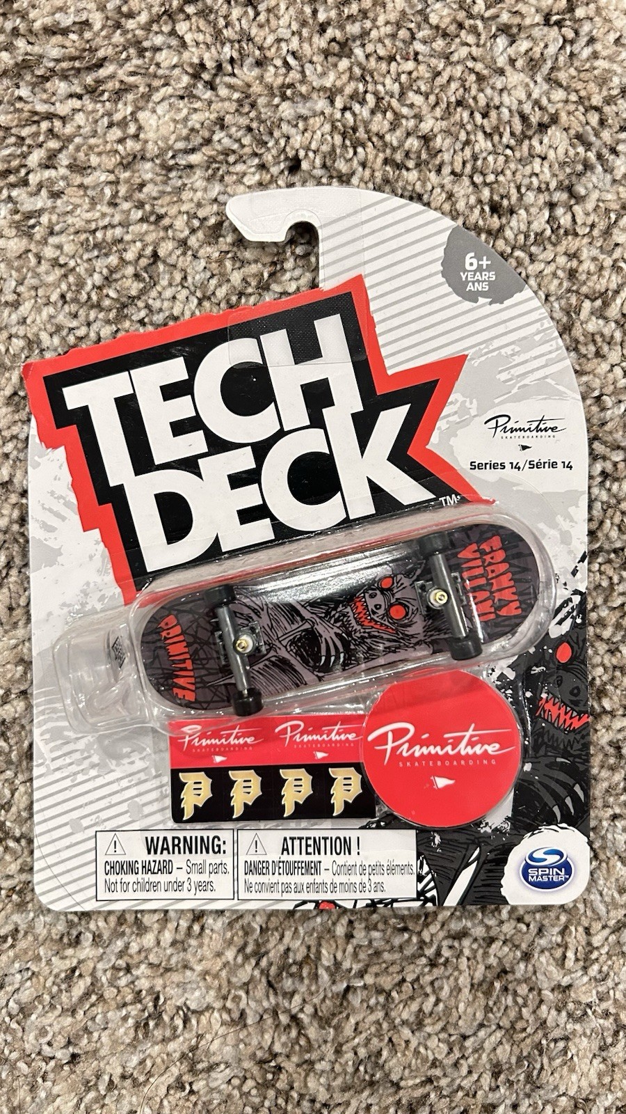Tech Deck Primitive Franky Villani Series 14 Fingerboard Black Red ...