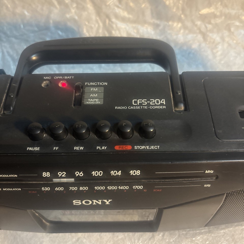 VTG 80's Sony Boombox AM FM Radio Cassette Player CFS-202 Tested And ...