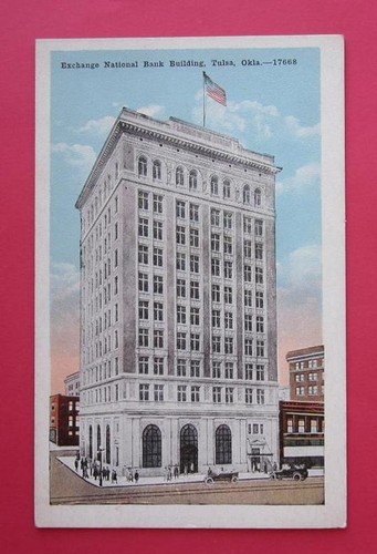 TULSA OKLAHOMA EXCHANGE NATIONAL BANK BUILDING VINTAGE POSTCARD | eBay