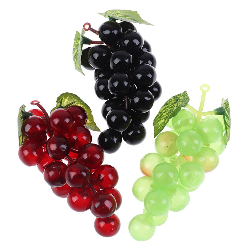 Real Touch Artificial Fruit Grapes Plastic Home Garden Wedding Party ...