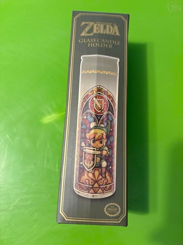 Legend of Zelda Link Tall Glass Candle Holder Nintendo Paladone New ...