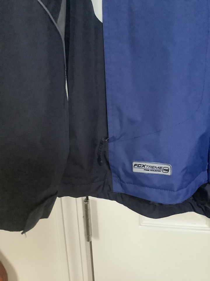 Free Country Xtreme Winter Jacket With Removable Hood Blue And Gray Men ...