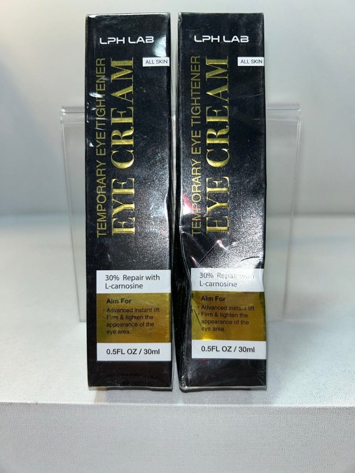 2 Sealed LPH Lab Temporary Eye Cream Tightener, 0.5 Fl Oz Each ...