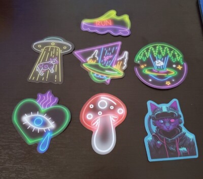 Neon Graffiti Sticker Pack, Water Bottle Stickers, Stickers For Adults ...