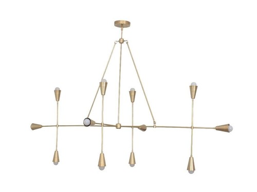 The Karma Pendant 12 Light Mid Century Brass Sputnik chandelier light Fixture | eBay