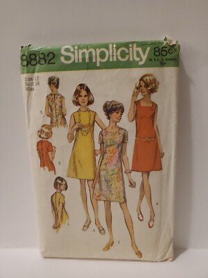 Simplicity 8882 Size 12 Cut Complete 1970 | eBay