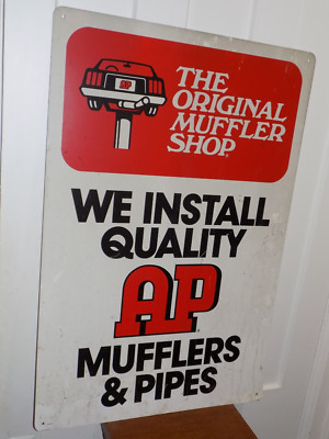 Vintage Install Quality AP Mufflers & Pipes Metal Sign | eBay