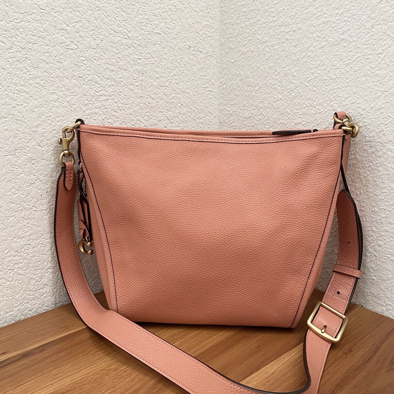 COACH C8482 Small Dufflette Light Coral Polished Pebb… - Gem