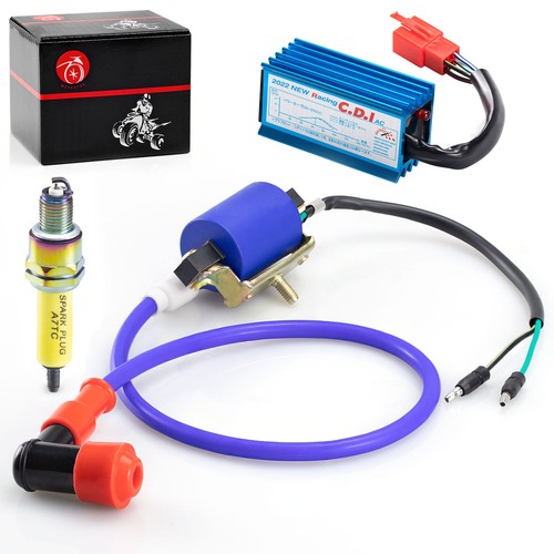 5Pin AC CDI Ignition Coil Spark Plug 10mm For GY6 70cc 90cc 110cc ATV ...