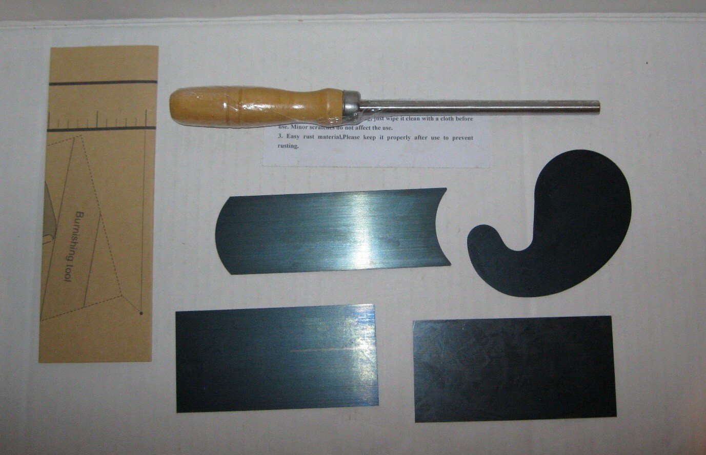 New Hermit Tools Cabinet Scraper Burnisher Set + 4 Piece Multi-Shaped ...