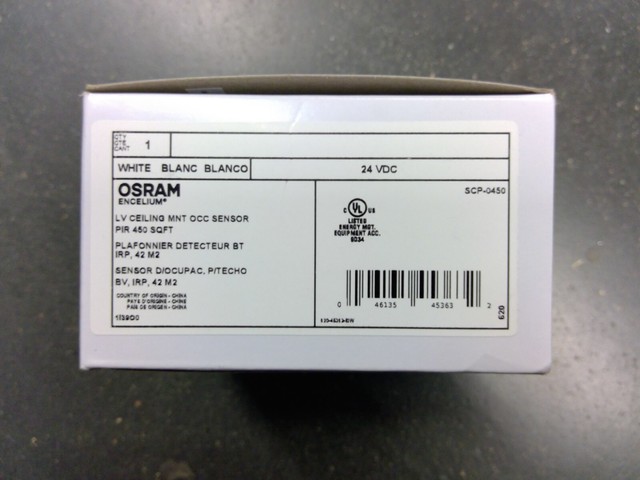 OSRAM Encelium Scp-0450 Ceiling Mount PIR Occupancy Sensor 24v White ...