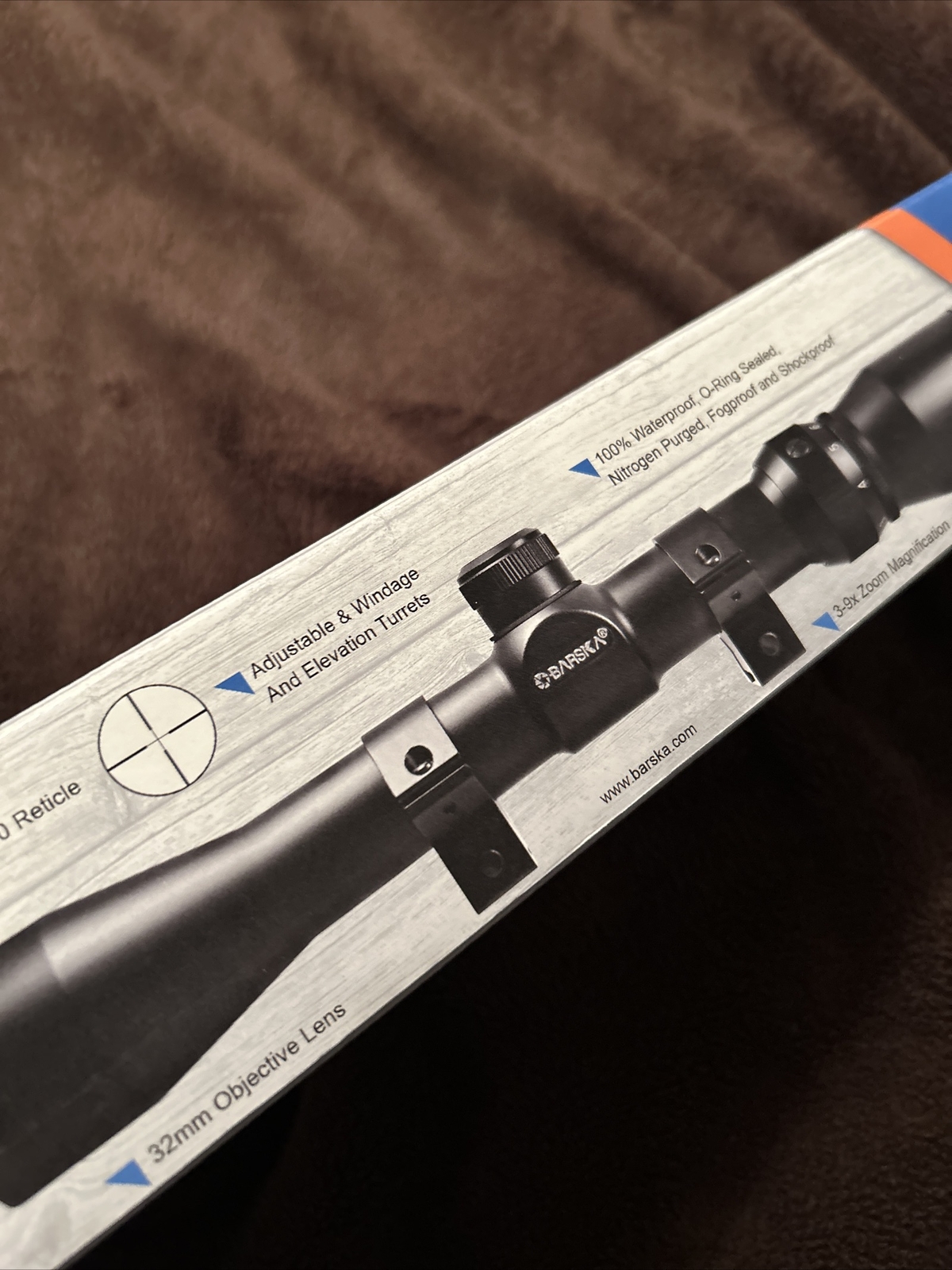 22 Rifle Scope Plinker Riflescope 3-9x32 30/30 Reticle w/ Rings Black ...