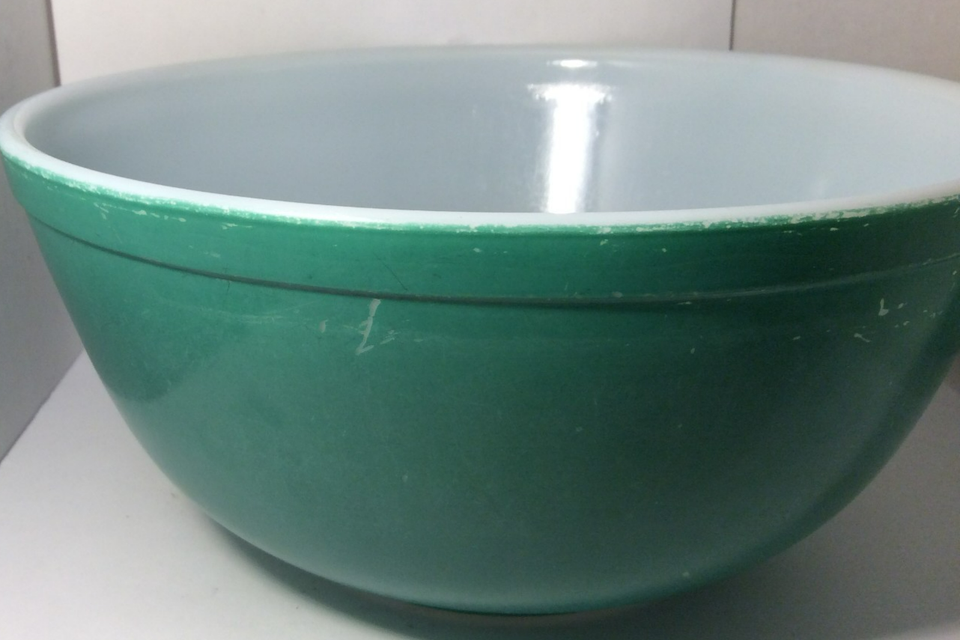 Vintage Pyrex Mixing Nesting Bowl #403 Primary Color Green 2 1/2 Quart ...