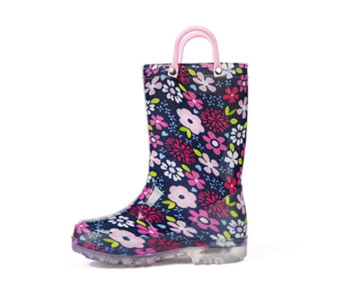 Kids Light-Up Rain Boots, Flashing Wellies Wellington for Girls Size ...
