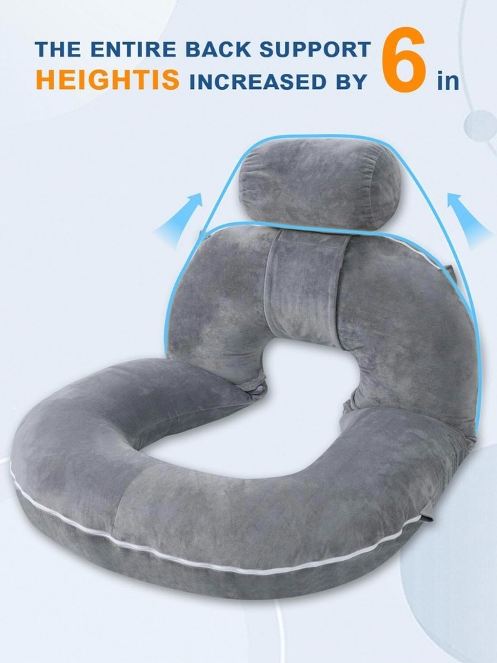 INSEN Reading Pillow, Back Pillow for Sitting in Bed for Reading, Nurse ...