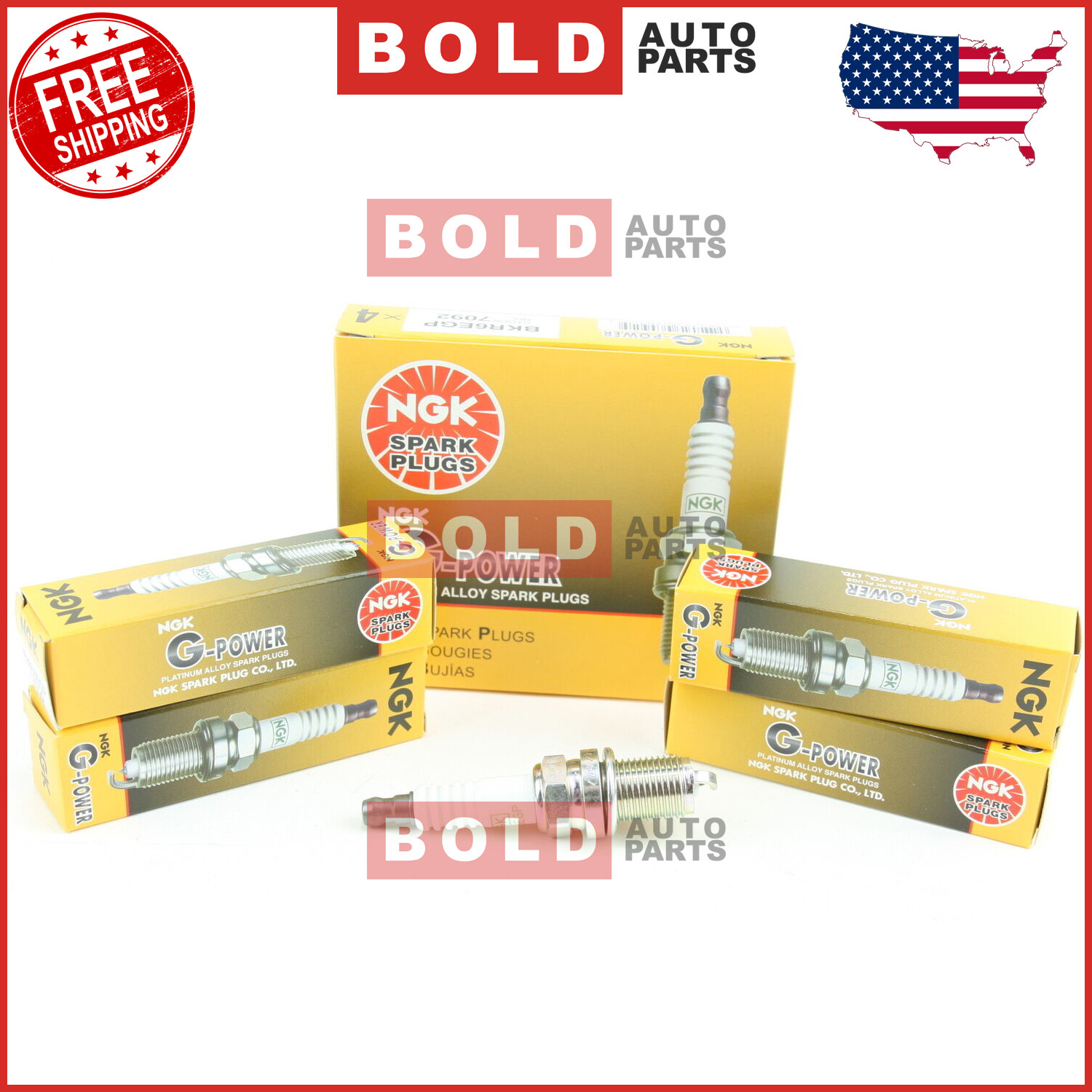 NGK "PLATINUM" Spark Plugs Set of 4 For Honda Accord 2.4L 2.2L L4 1996 ...