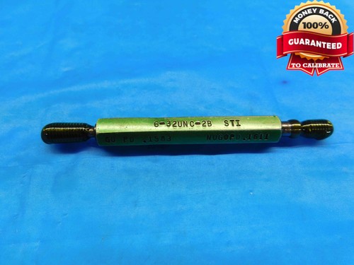 6 32 UNC 2B STI HELICOIL THREAD PLUG GAGE #6 .138 GO NO GO PD'S = .1583 ...