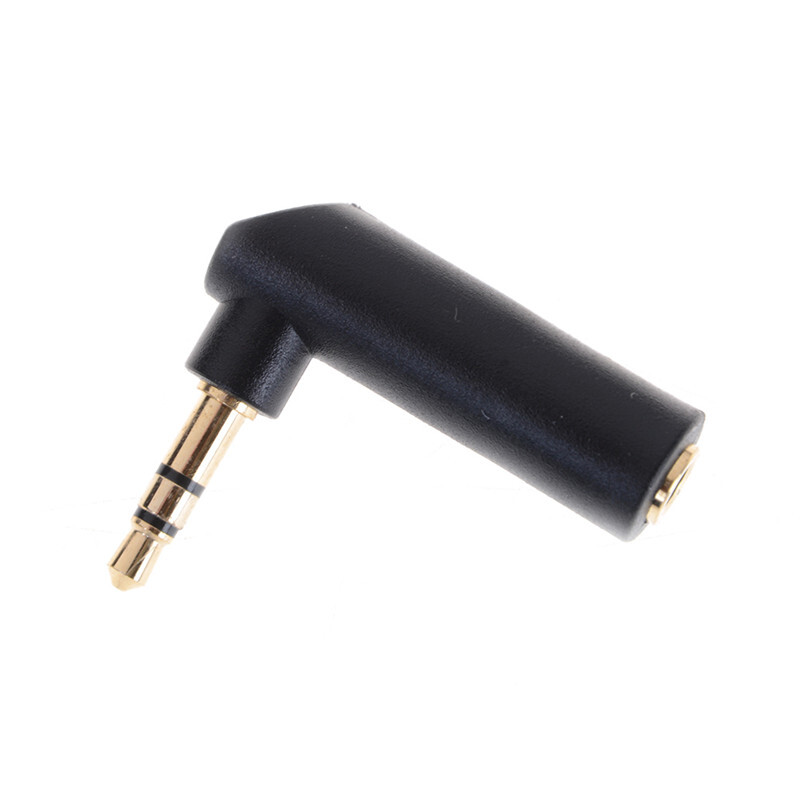 2pcs L Shape 3.5mm Right Angle Female to 3.5mm Male Plug Adapter ...
