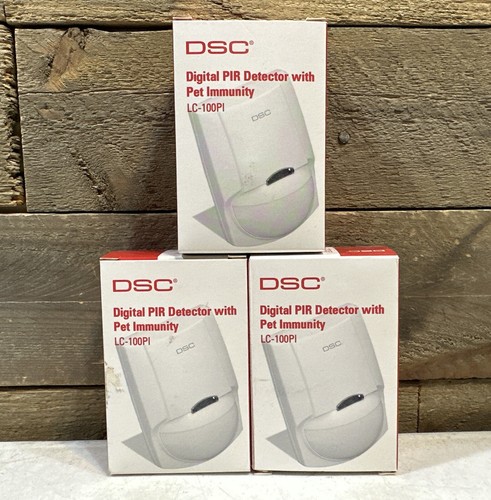 DSC Digital PIR Detectors With Pet Immunity LC-100PI Lot Of (3) New In ...