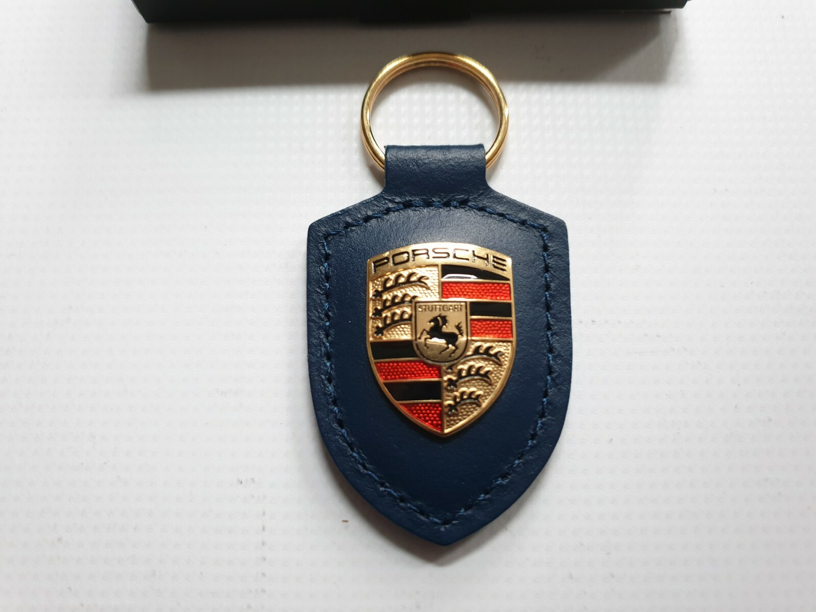 Original Porsche Schlüsselanhänger Leder & Wappen WAP0500950E blau key ...