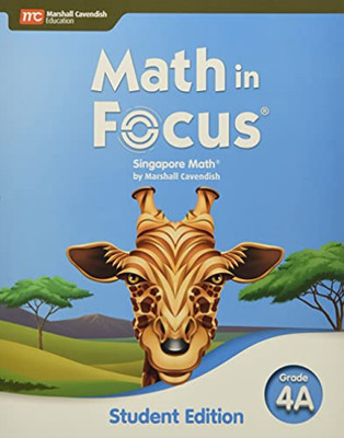 Student Edition Volume a Grade 4 2020 (Poche) Math in Focus | eBay