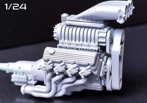 Blown BBC 572 Engine - 1/24 - 3D Printed - Black Box | eBay