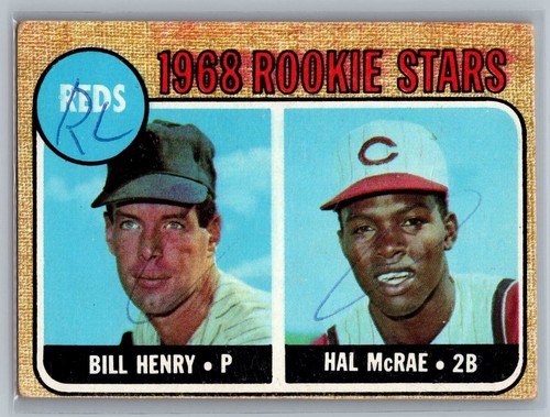 1968 Topps Reds Rookies Bill Henry, Hal McRae #384 (RC) - VG *TEXCARDS ...
