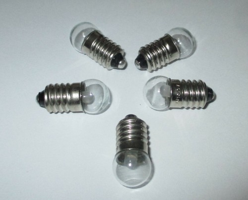 LED 3.5-4.5-Volt Bulbs for E10 Sockets 5-Piece *NEW* | eBay