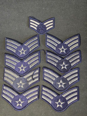 9 USAF US Air Force Staff Sergeant Chevrons Stripes E5 E-5 Stripe Rank ...