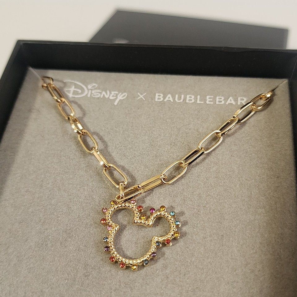 Disney + Baublebar MICKEY MOUSE Link Necklace | eBay