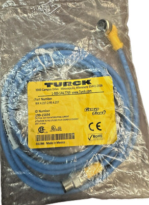 Turck Sensor Cable WK 4.21-2-RS 4.21T M12 Quick Disconnect (NAMUR Cable ...