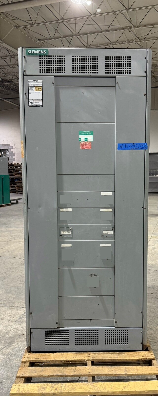 1600 3 phase Amp Panel Panelboard 480v/277 MLO BREAKER 208 120 1000 ...