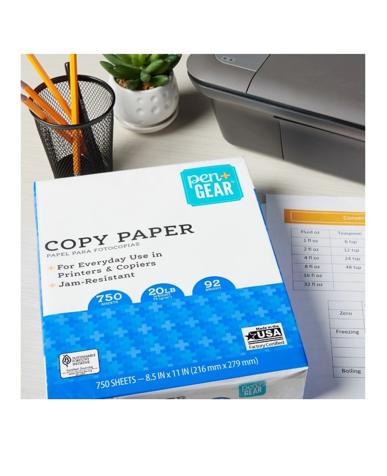 Multipurpose Pen + Gear Copy Paper White (500 Sheets) for Office and ...