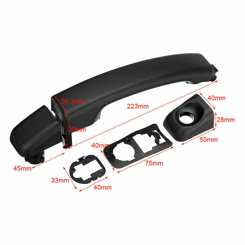 OUT DOOR HANDLE FRONT BACK +SIDE FOR VAUXHALL VIVARO B VAN Nissan NV300 ...