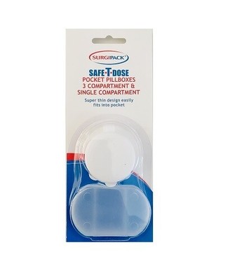 * Surgipack Safe-T-Dose Pocket Pill Boxes Assorted Colours | eBay