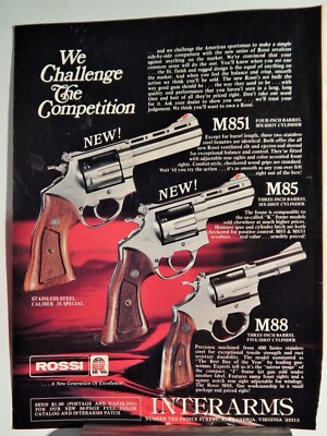 ROSSI HANDGUNS FIREARM ORIGINAL VTG 1980S ADVERTISEMENT | eBay