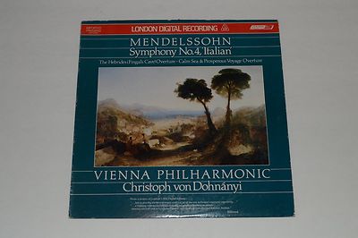 Mendelssohn~Symphony No. 4 'Italian' Vienna Philharmonic~Christoph Von ...