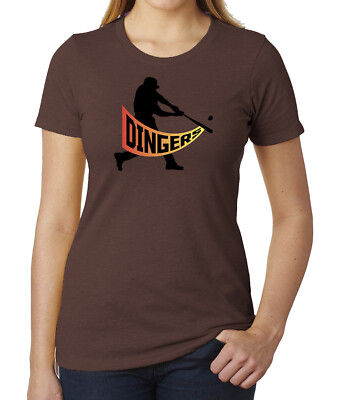 Dingers Baseball T-shirt, Ladies Graphic T-shirts, Baseball shirts for ...