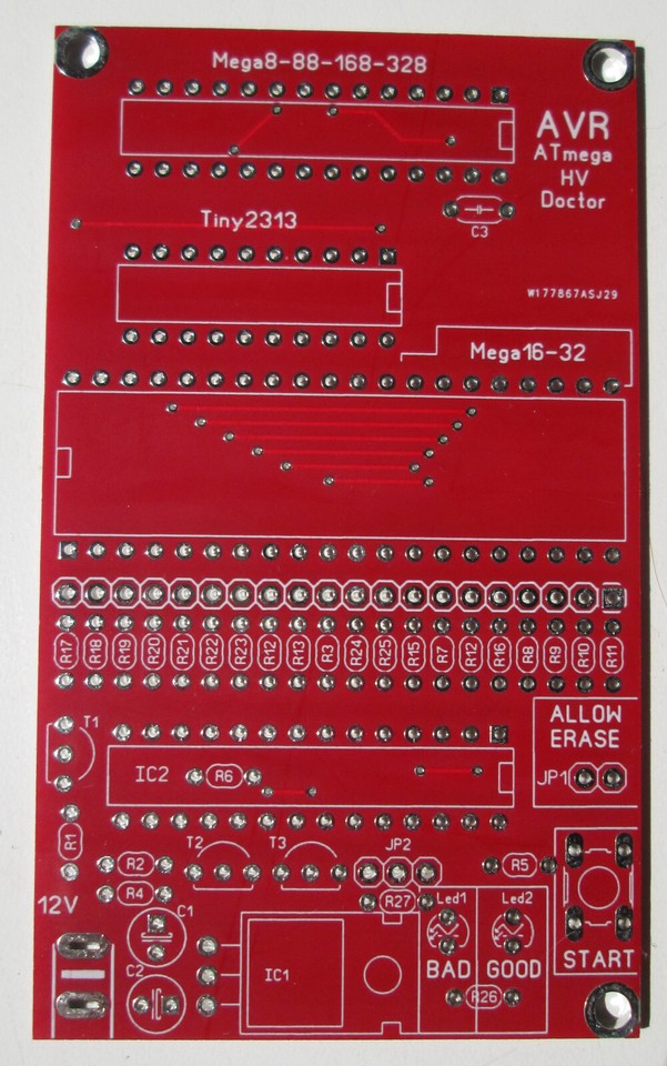 Bare PCB Atmel AVR Atmega, AtTiny fuse bit doctor restore factory ...