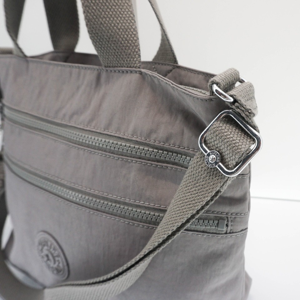 Kipling Miah Crossbody Bag Zip Top Handbag KI9462 Polyamide Cool Grey ...