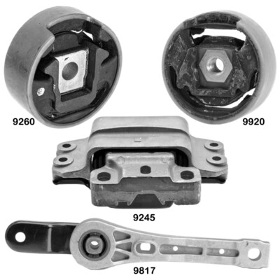 Engine & Trans Mounts W. Torque Strut for Volkswagen Jetta 16-13 1.4L ...